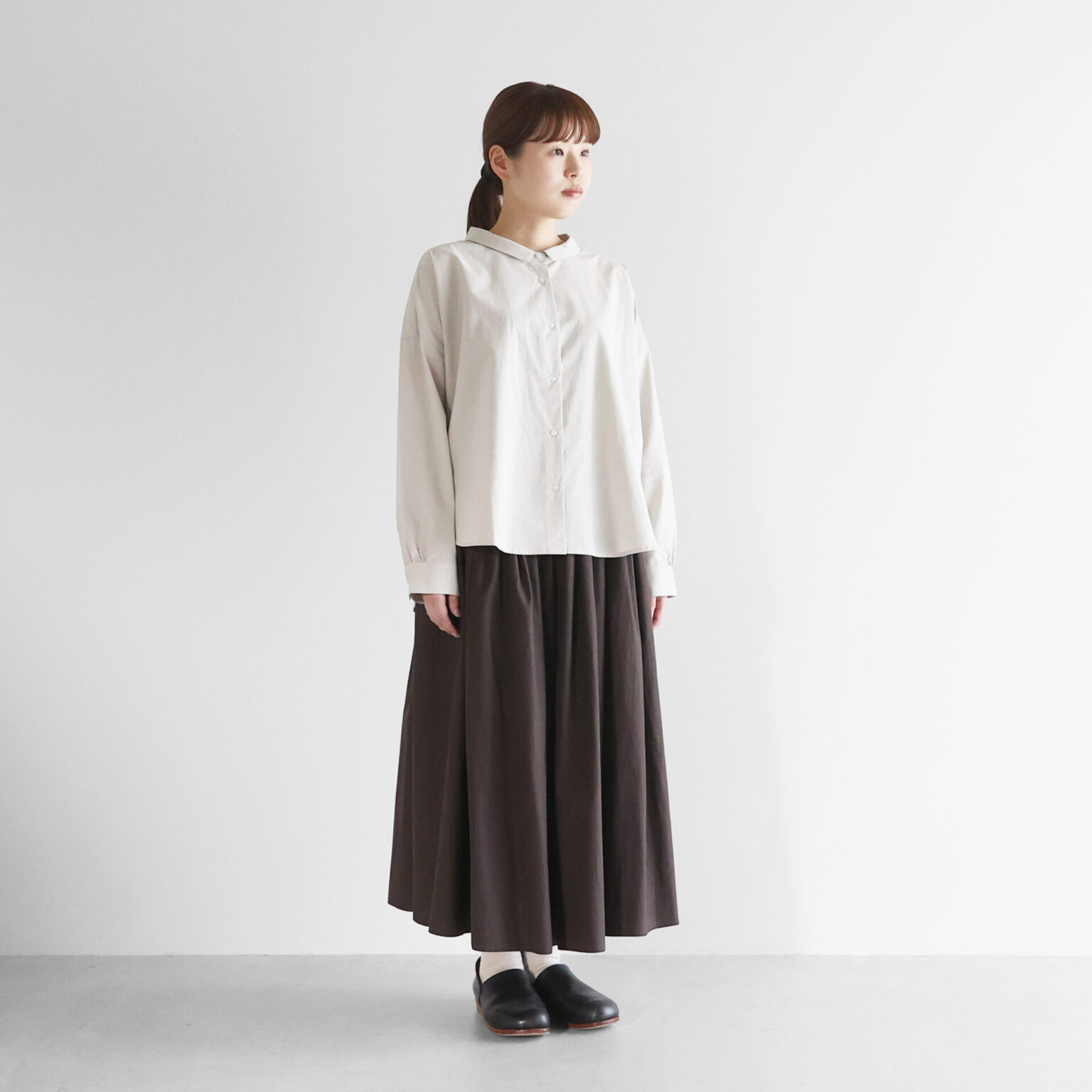 \オーガニックコットンワイドブラウス【レディス】U102をリリースしました／ – HUIS | 遠州織物